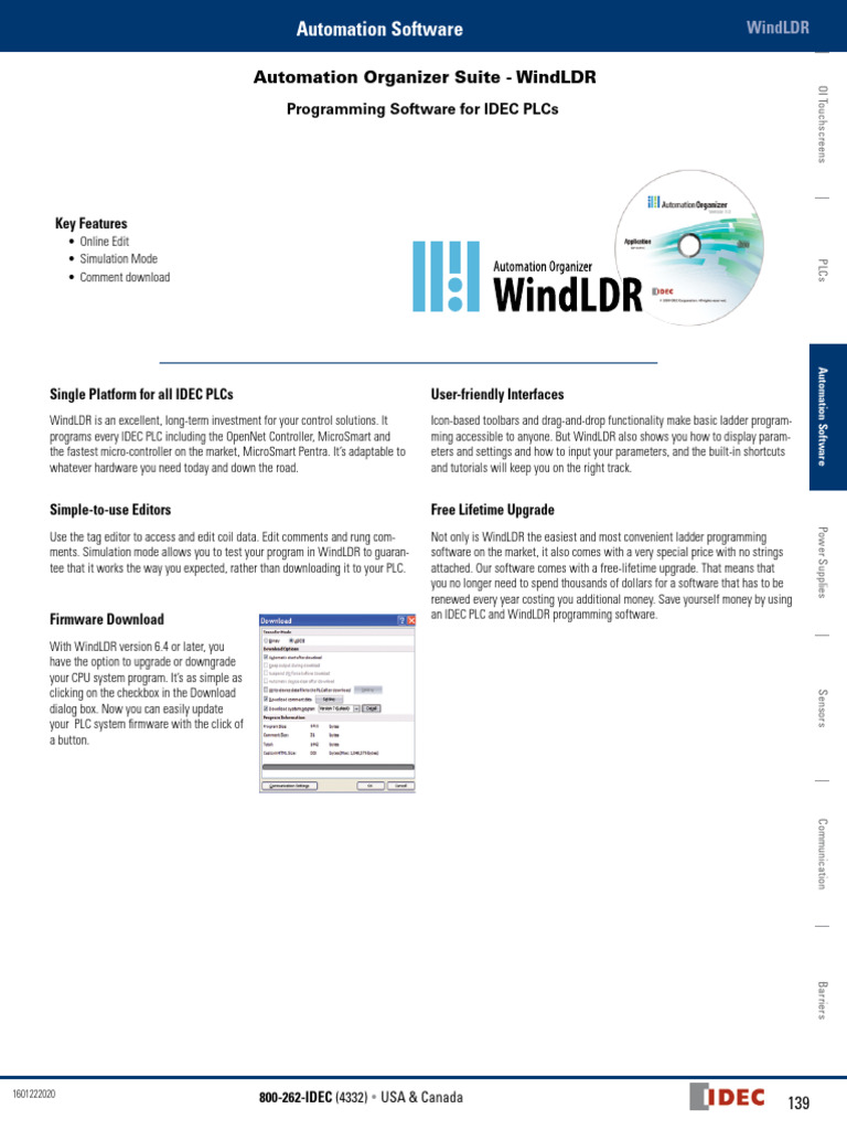 IDEC WindLDR Software | PDF | Programmable Logic Controller | Automation