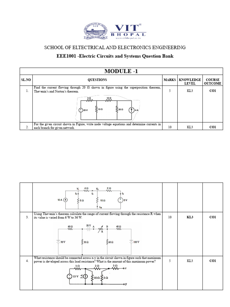 EEE1001 ECS Question Bank | PDF | Bipolar Junction Transistor | Inductor