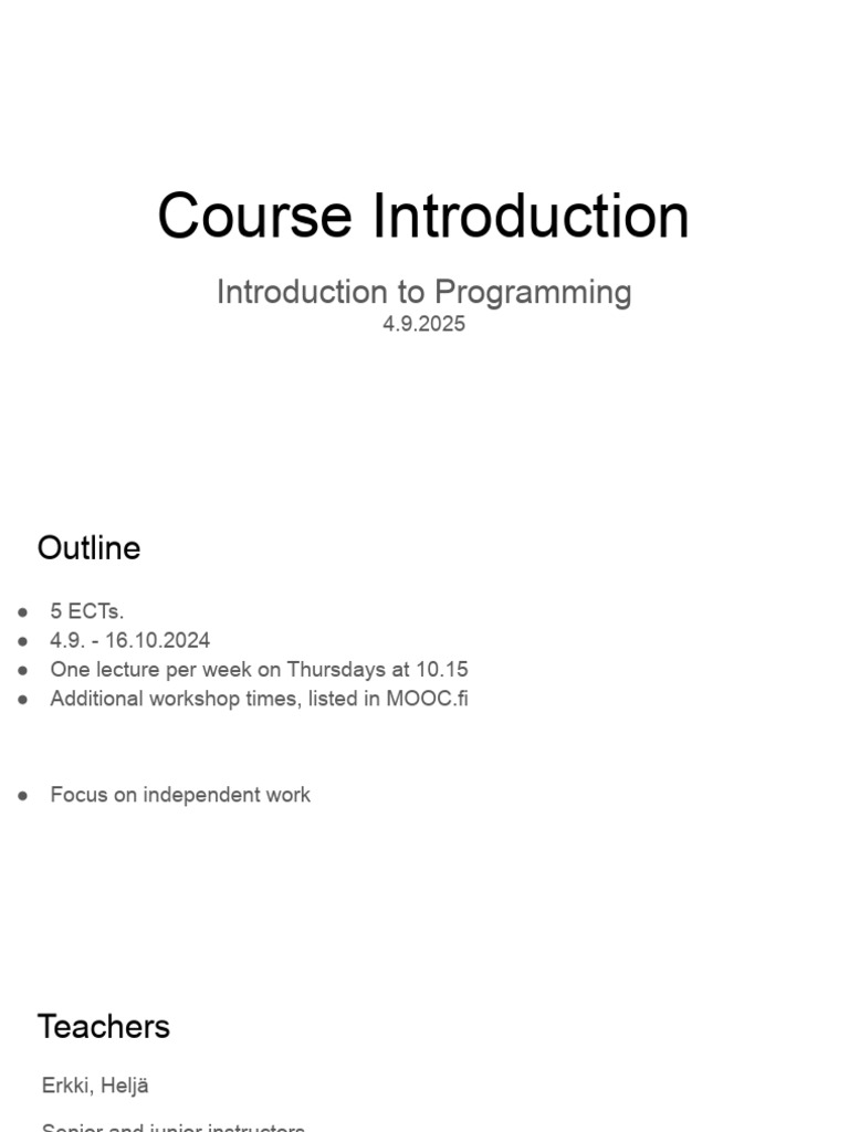 University of Helsinki Python Programming Summer School Daniel Phillipe ...