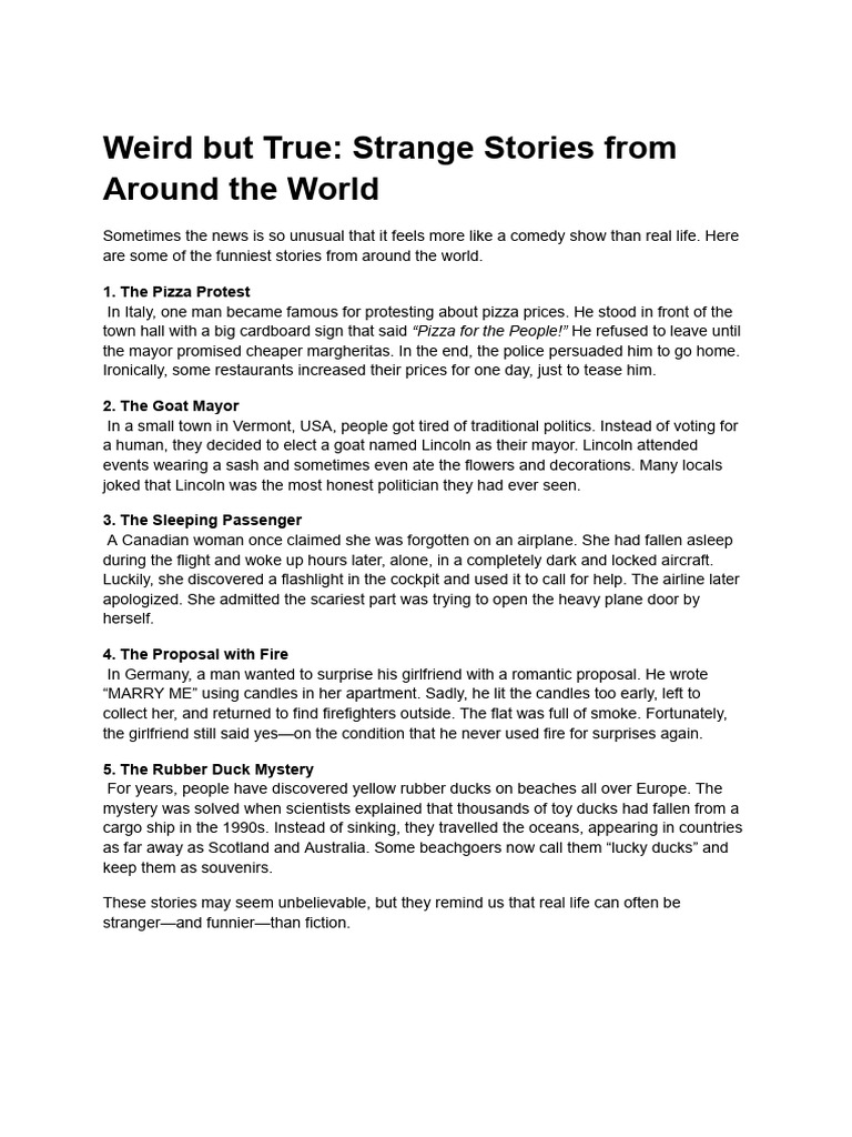 Weird But True English Lesson c1 | PDF | Linguistics | Grammar