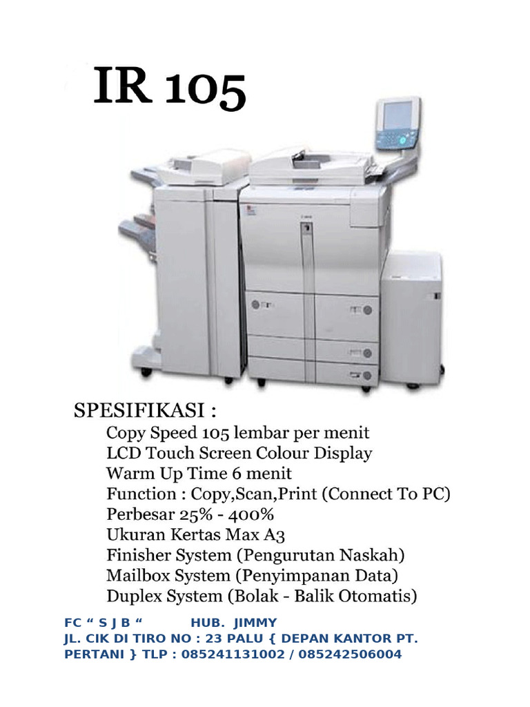 Brosur Mesin Ir | PDF