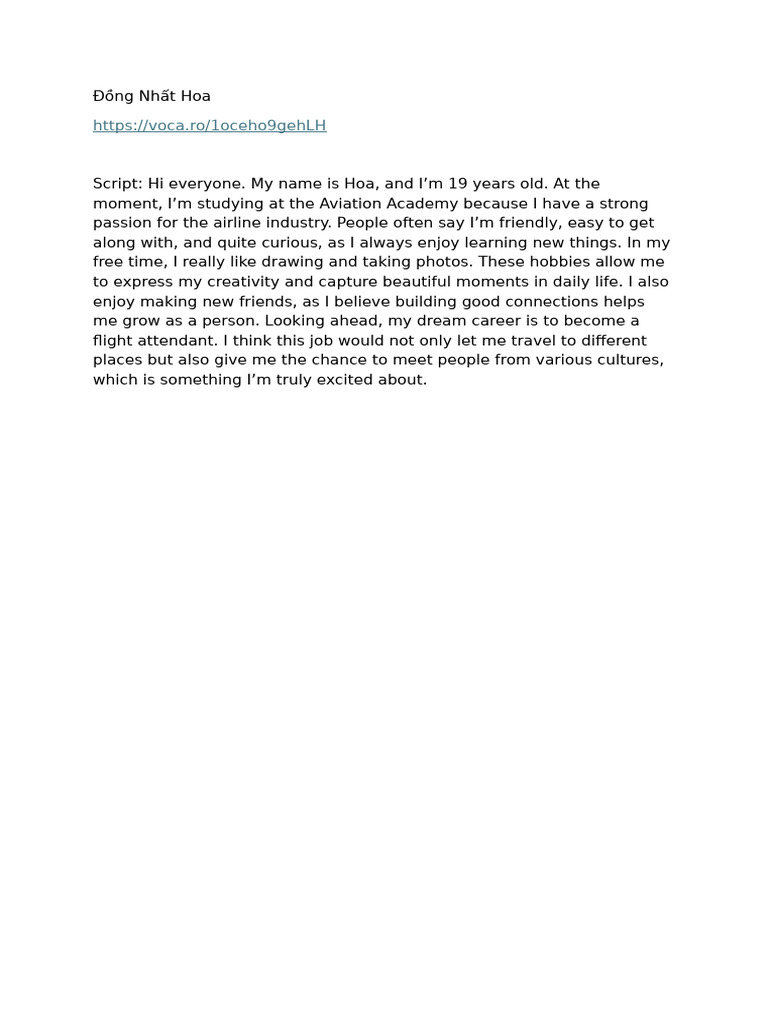 Introduce Myself | PDF