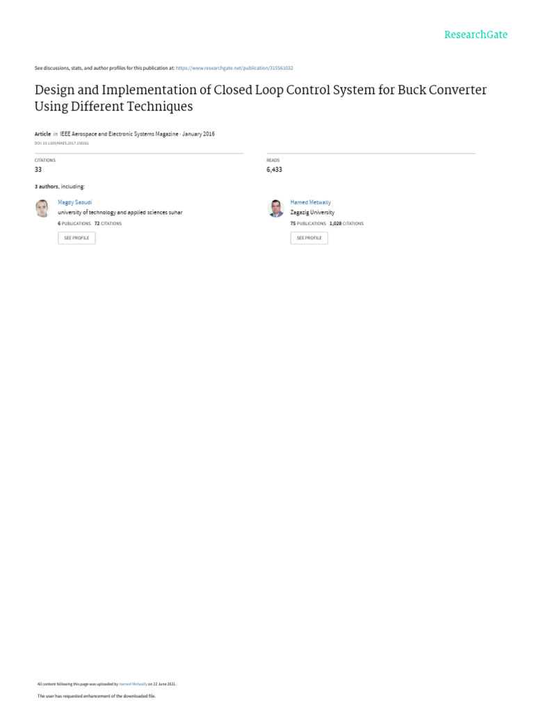 2017-Design and Implementation of Closed-Loop Control System For Buck ...