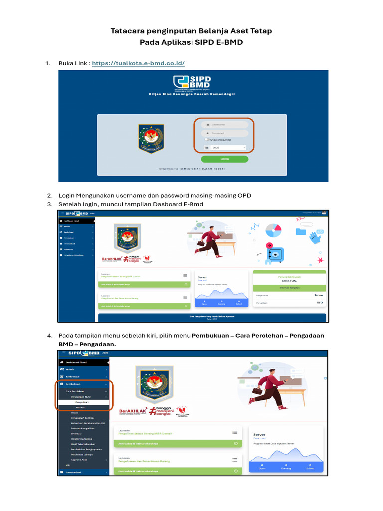 Tatacara Penginputan Belanja Aset Tetap Pada Aplikasi SIPD E-Bmd | PDF