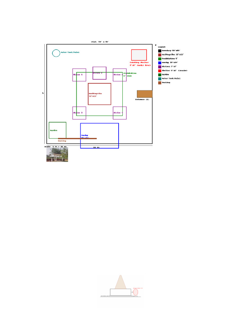 Temple Construction Blueprint Details | PDF