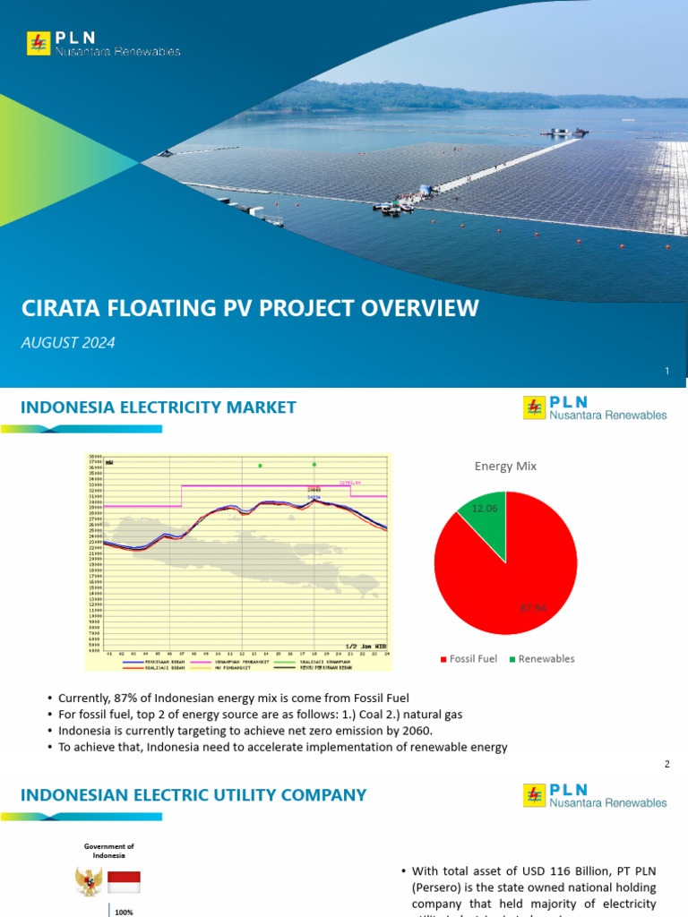 Cirata Floating PV Project Overview | PDF | Renewable Energy ...