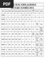 VTU 2nd Sem Exam Time Table 2025 | PDF