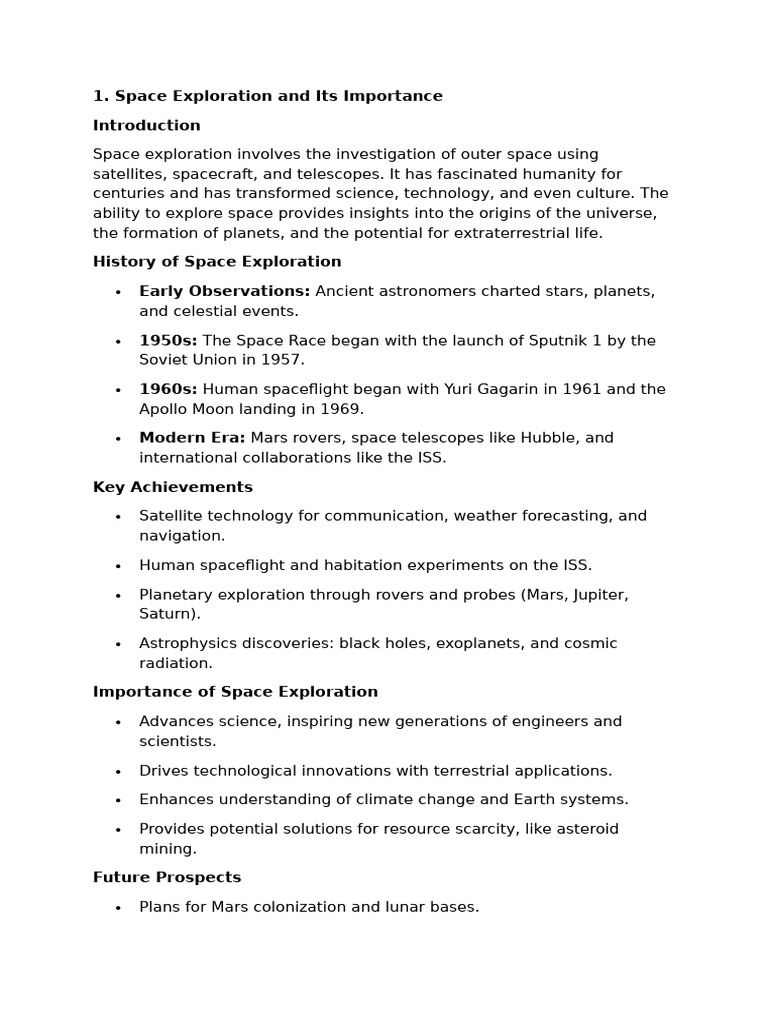 Space Exploration | PDF | Space Exploration | Outer Space