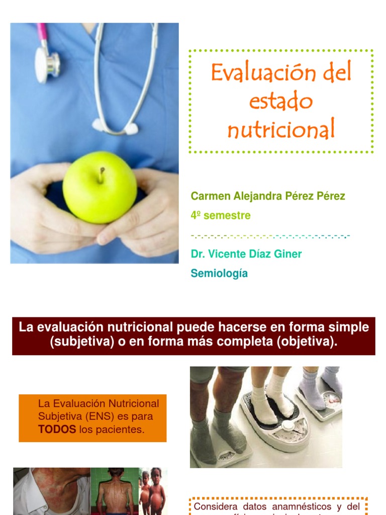 Evaluación Del Estado Nutricional | PDF | Índice de masa corporal | Nutrición