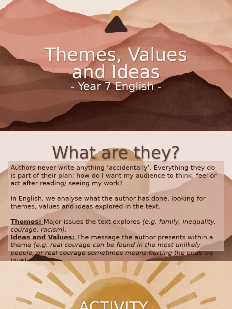 Themes, Values and Ideas | PDF