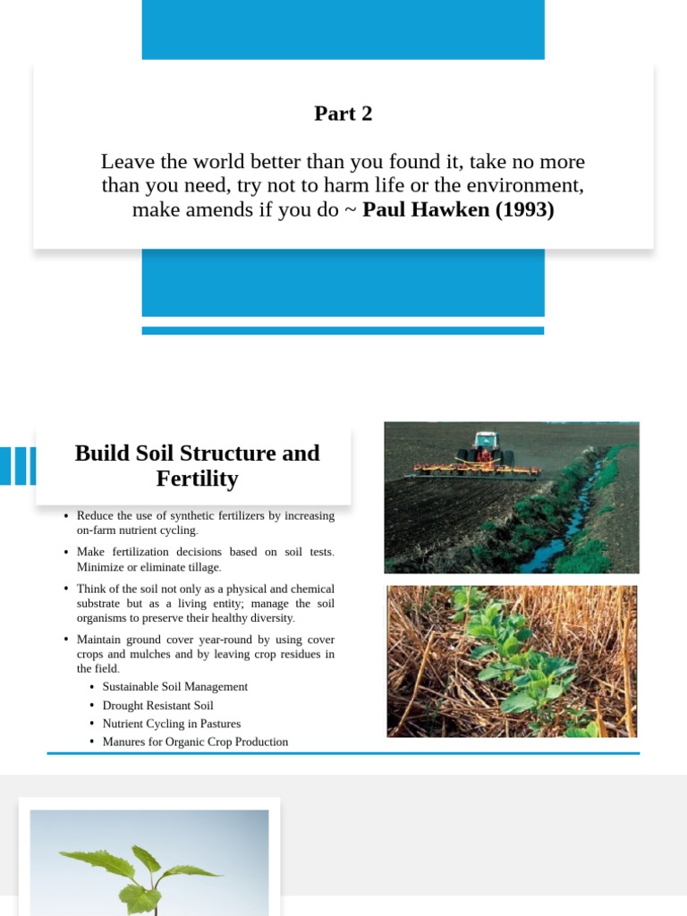 Sustainable Agriculture Introduction Part 2 2025 | PDF | Agriculture | Soil
