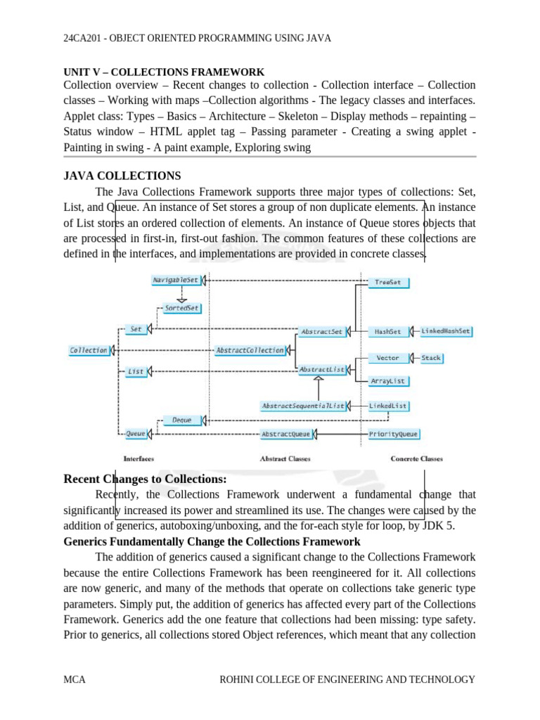 Java Collections Framework Overview | PDF | Systems Engineering ...