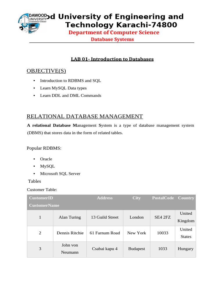 68 Cee 4 B 588 DFF Lab 1 Database Systems | PDF | Programming Paradigms | Computer Data