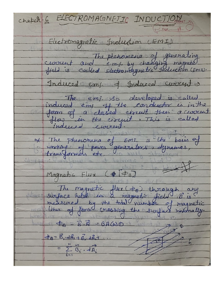 Chapter 6 Electromagnetic Induction Class 12th | PDF