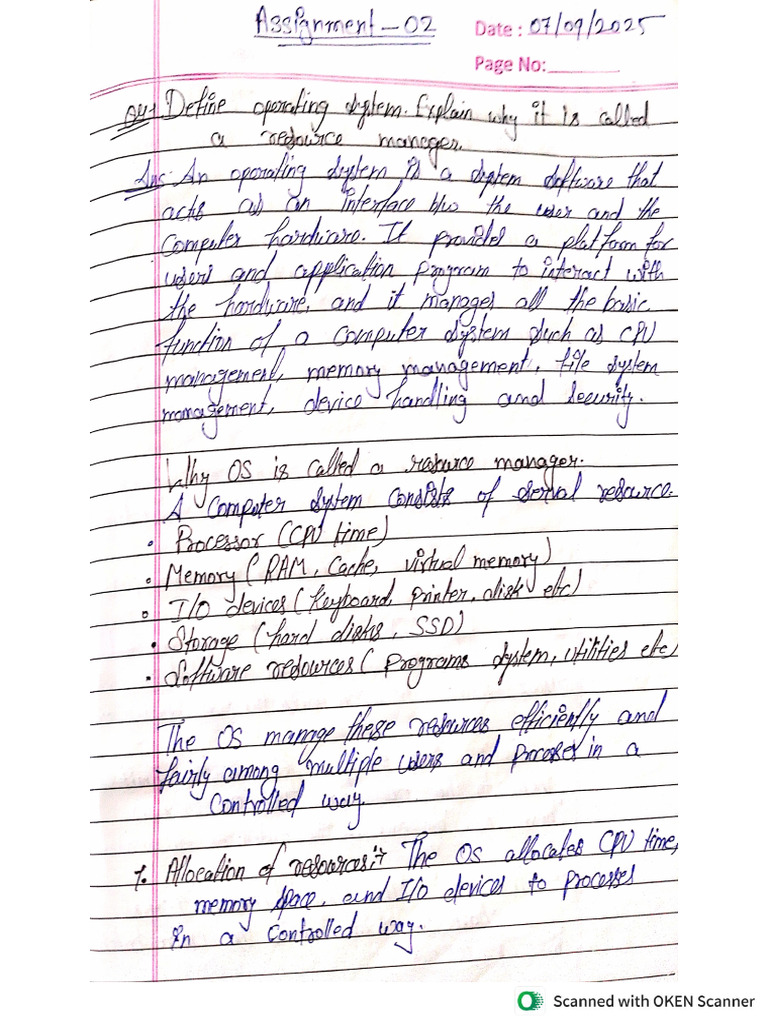 Assignment Os | PDF