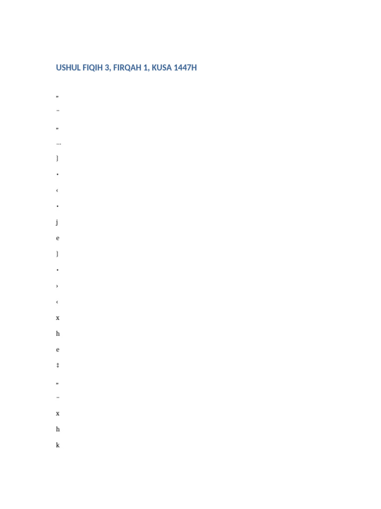 Ushul Fiqih 3 Kusa 1447H | PDF