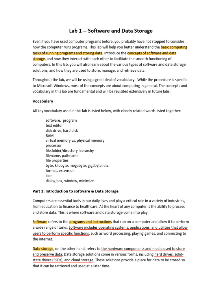 Understanding Software & Data Storage | PDF | Computer File | Computer ...