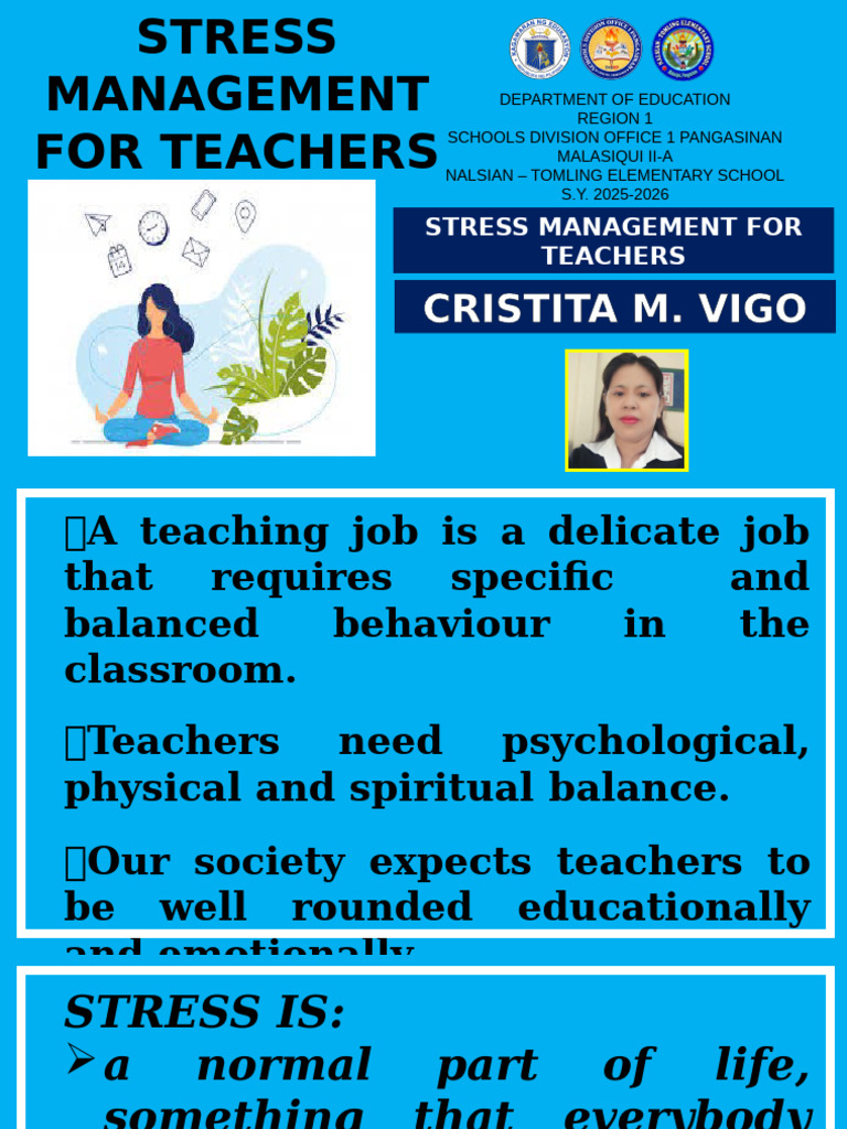 Stress Management Strategies for Teachers | PDF | Stress (Biology) | Memory