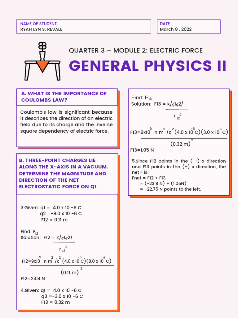 General Physics 2 Q2-Module 2 Output | PDF