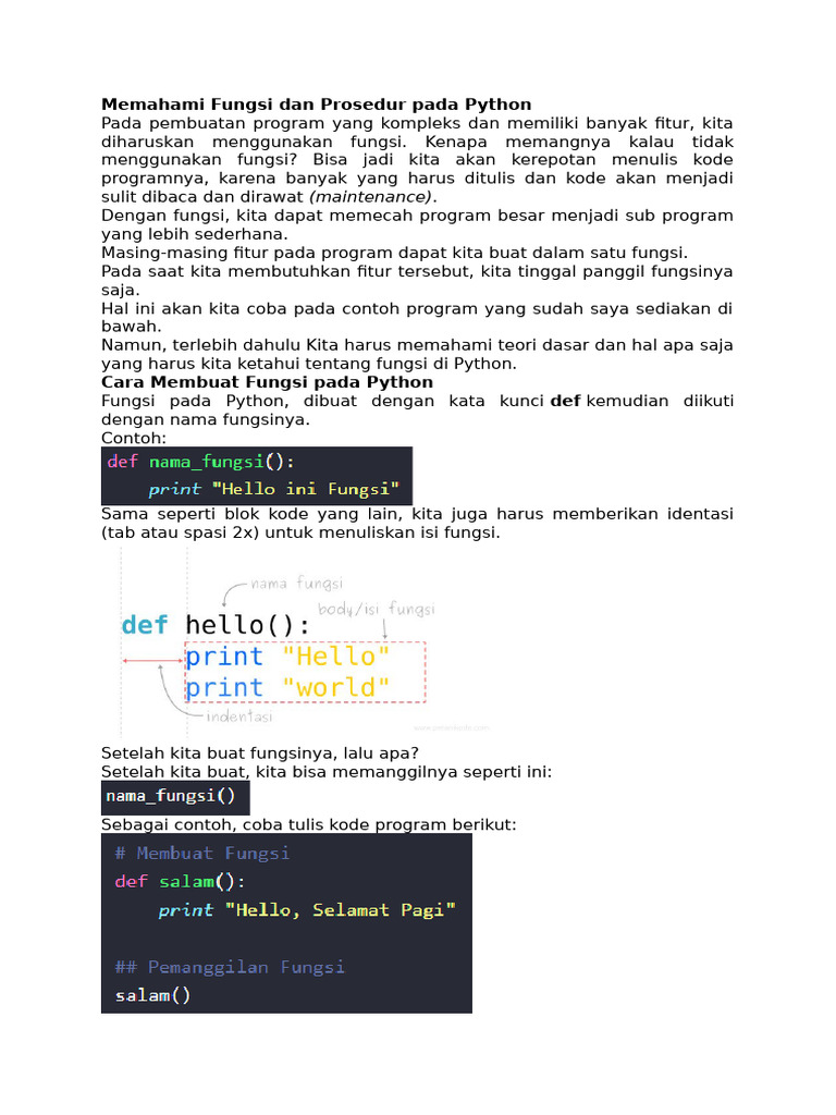 Fungsi Pada Python | PDF