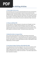 Lecture 8 Examples of Feature Writing | PDF | Narrative | News