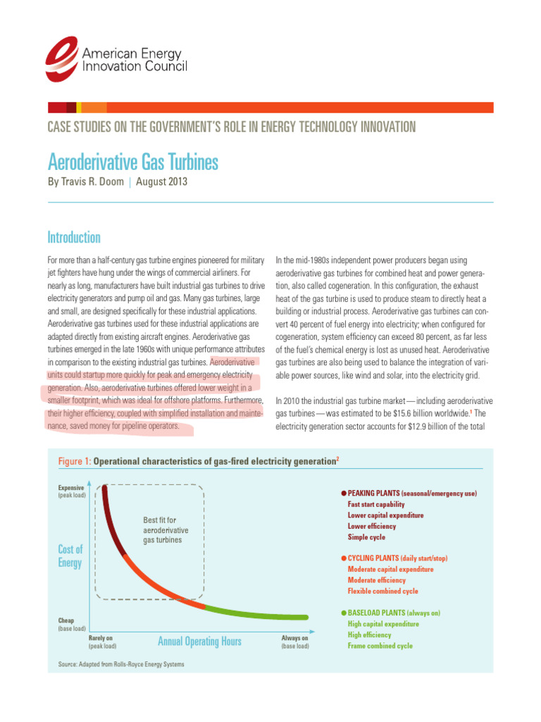 Aeroderivative Gas Turbines | PDF | Gas Turbine | Cogeneration