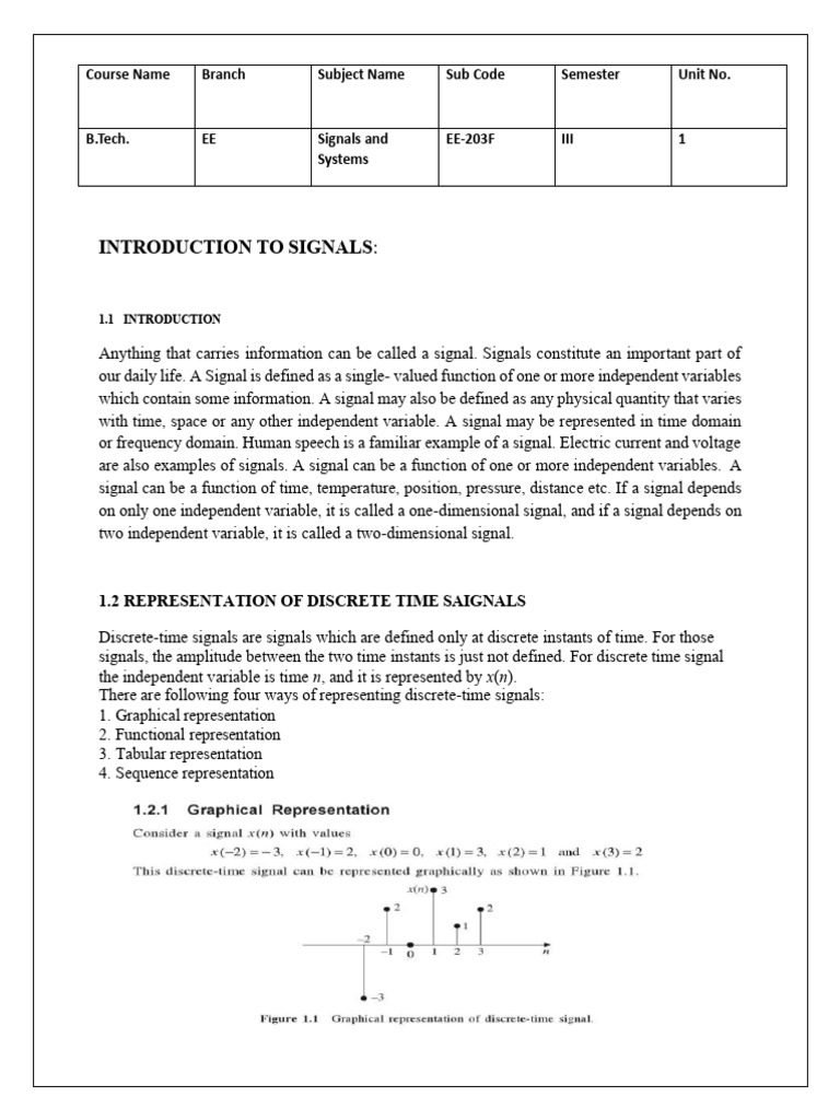 Introduction to Signals and Systems | PDF | Discrete Time And ...
