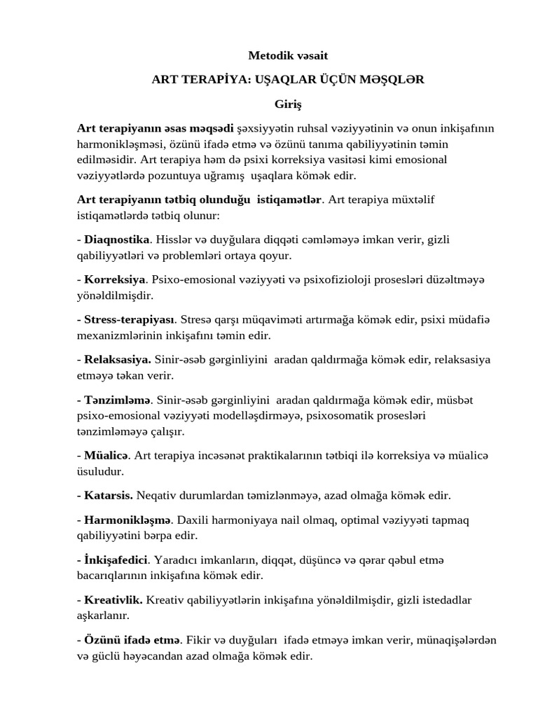 Art Terapy Metodika | PDF