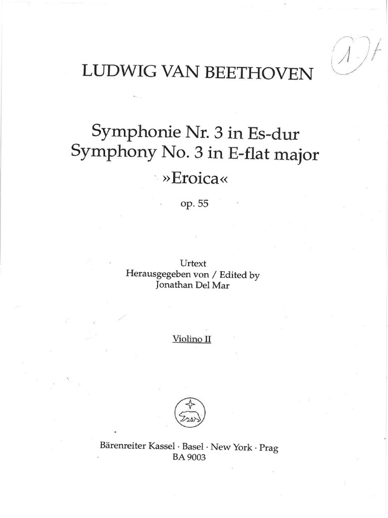Sinfonía 3 Heroica Beethoveen | PDF
