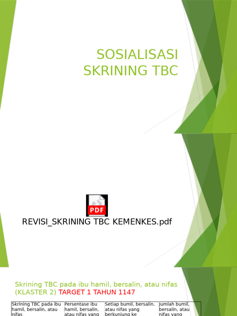 Skrining TBC untuk Semua Usia di Indonesia | PDF