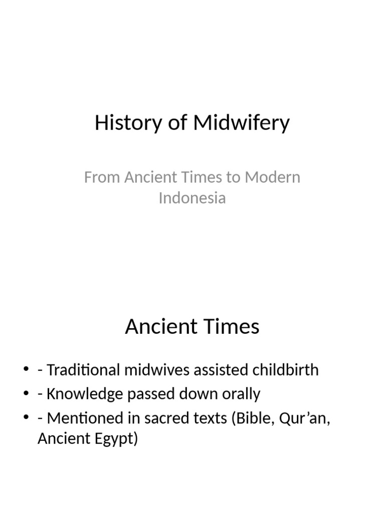 Evolution of Midwifery in Indonesia | PDF