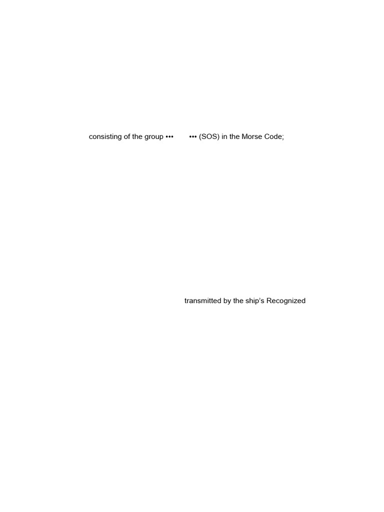 Distress Signals for Emergency Assistance | PDF