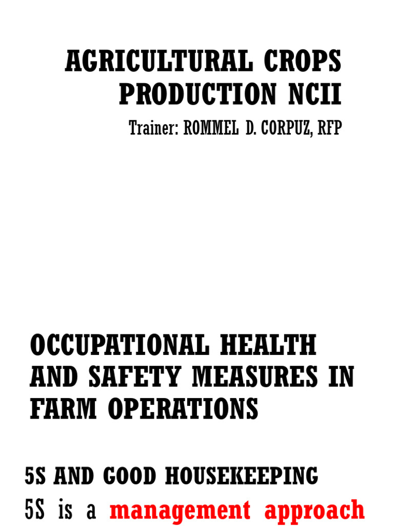 B. Occupational Health and Safety Measures in Farm Operations - ACP ...