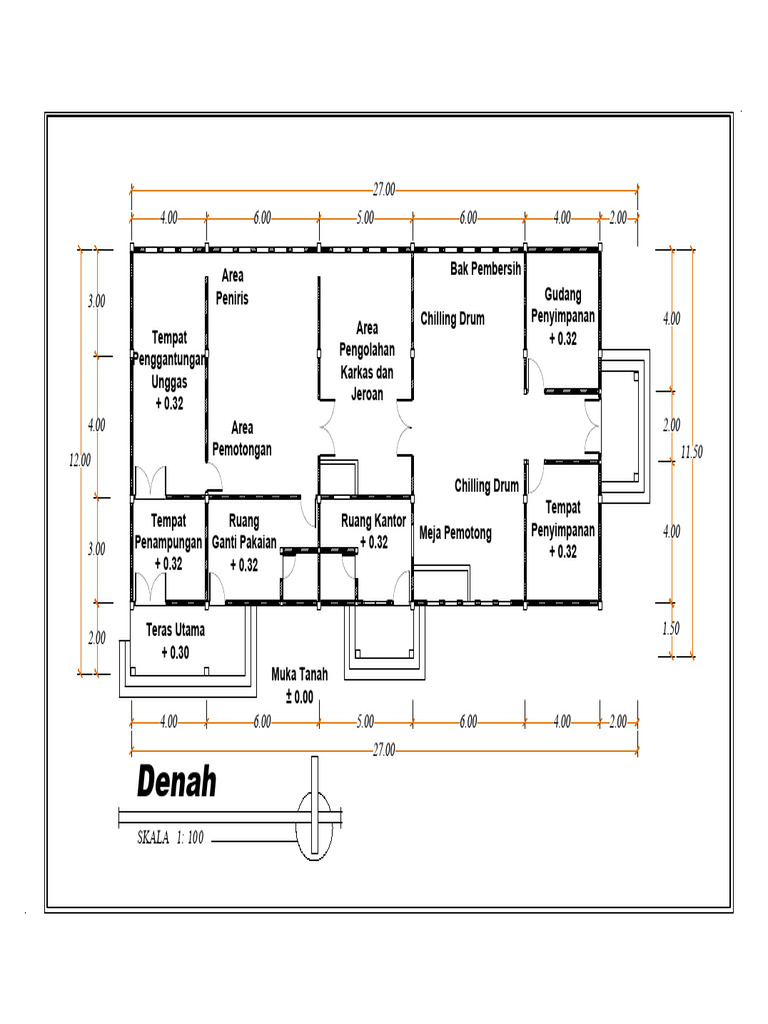 Denah Area Pengolahan Unggas | PDF