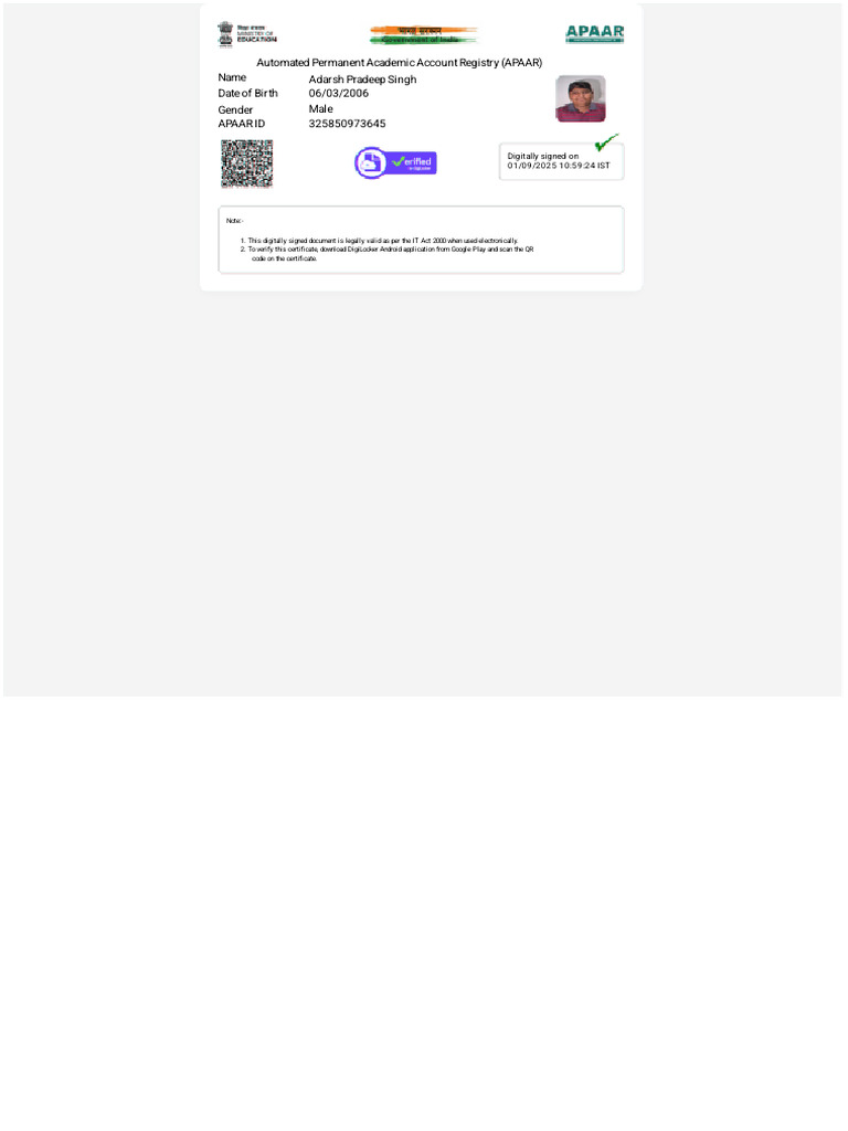 Automated Academic Account Certificate | PDF