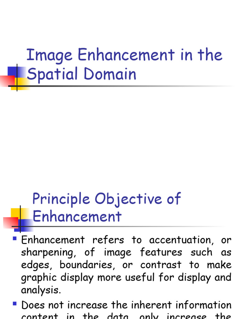 Image Enhancement Techniques Overview | PDF | Random Variable ...