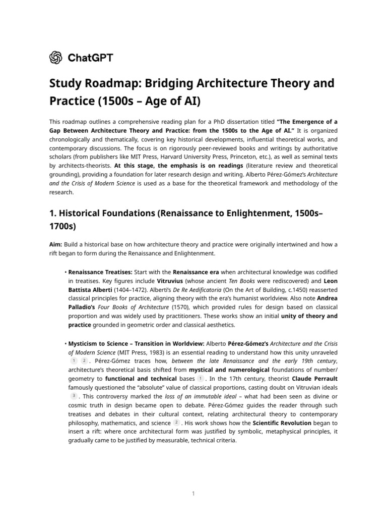 Architecture Theory vs. Practice Roadmap | PDF | Theory | Science