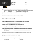McFarland USA Movie Worksheet Questions | PDF