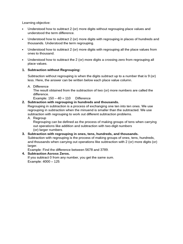 Learning Objective | PDF