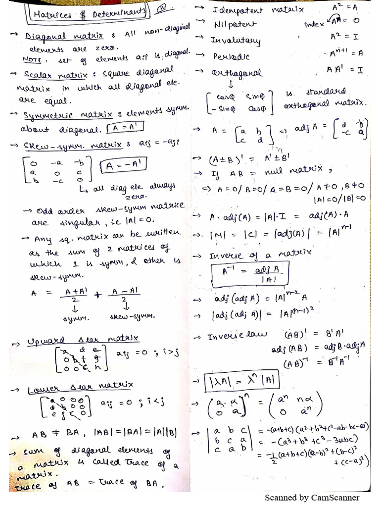 Short Notes For Maths - pdf-1 | PDF