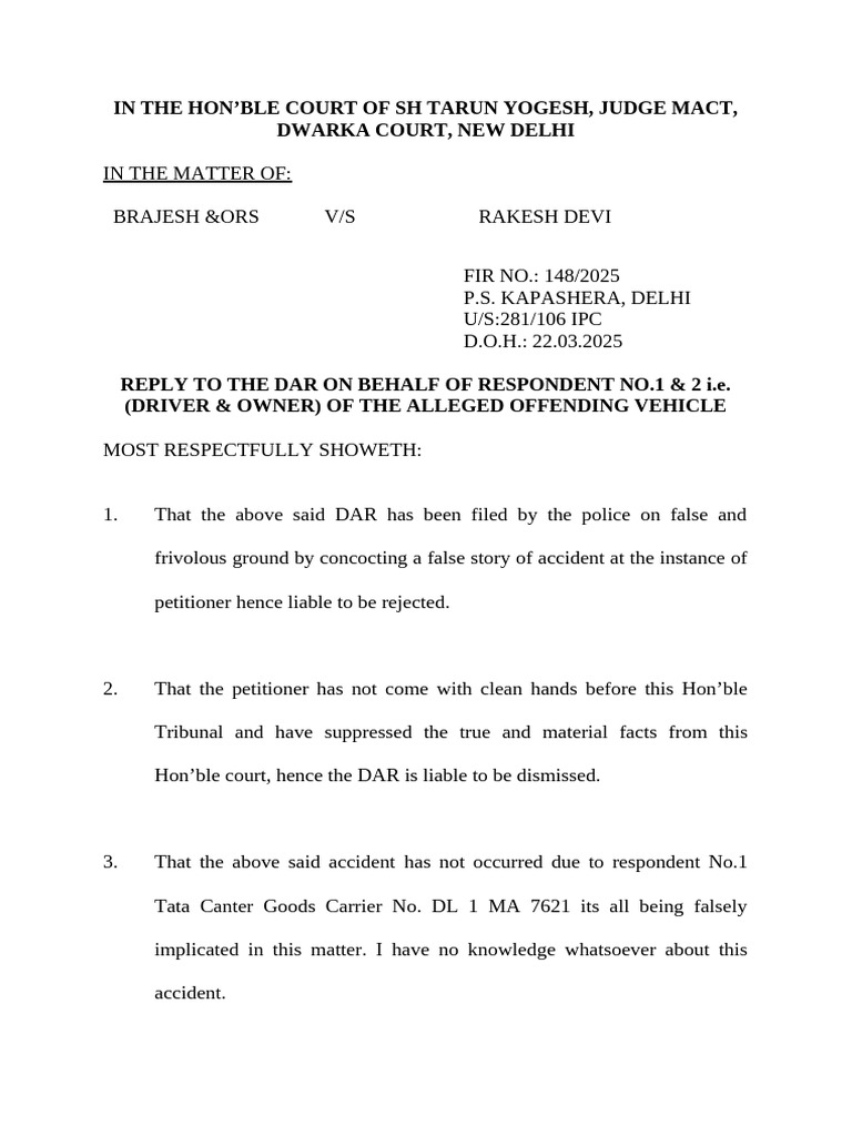 Brajesh VS Rakesh Devi | PDF | Affidavit