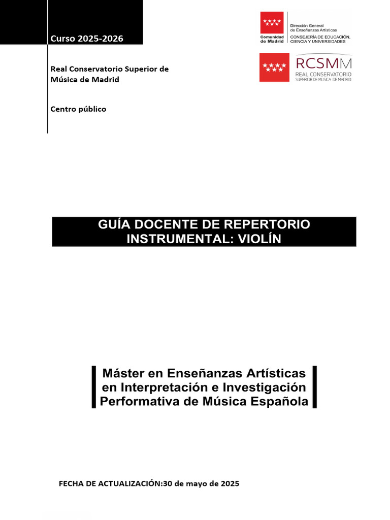 Mme Guia Violín 2026 | PDF | Concierto | Evaluación