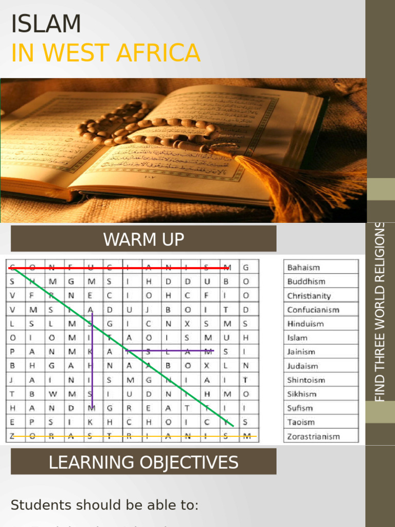 HISTORY Js 3 Week 1 Islam in West-Africa | PDF | Africa | West Africa