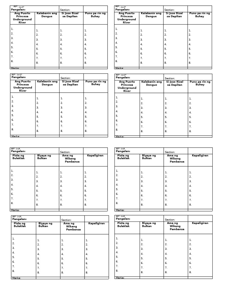 ANSWER-SHEET Phil-IRRI Intervention | PDF