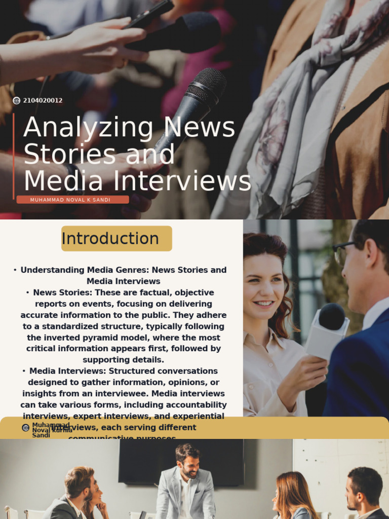 Professional News Business Presentation Deck | PDF | News | Interview