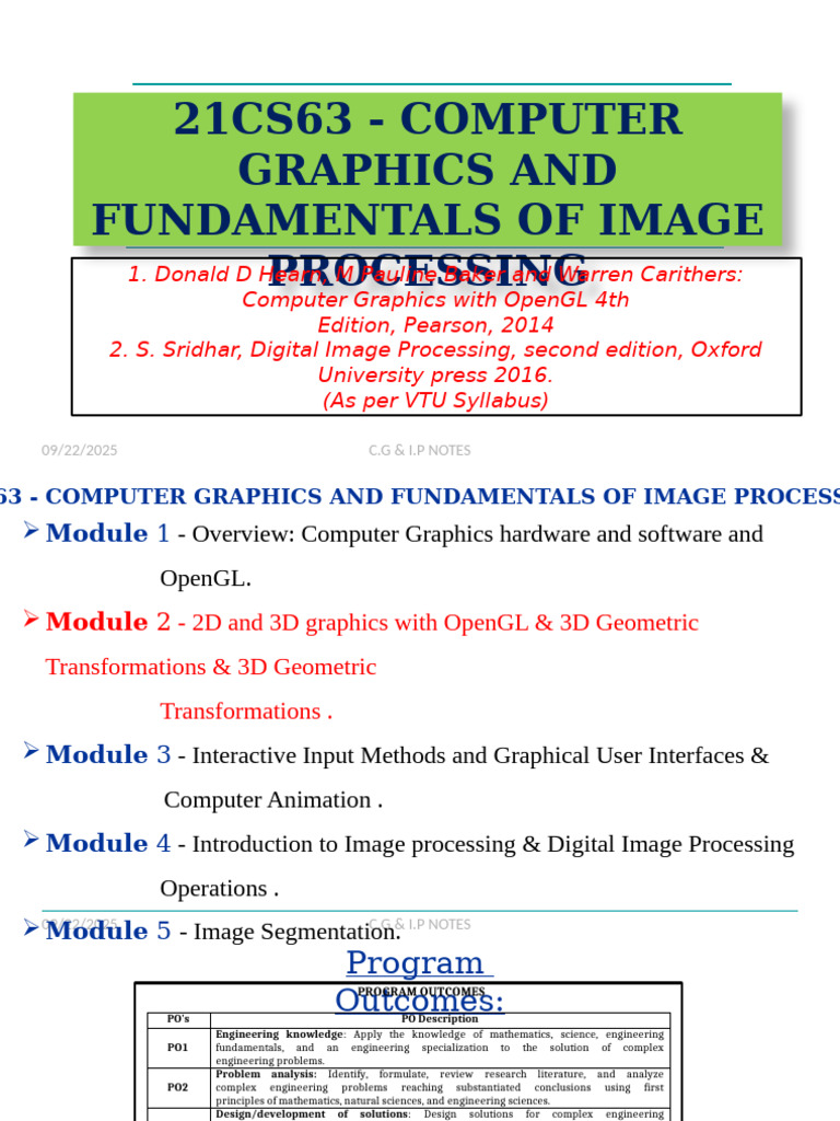 Module-2 C.G & I.P (21cs63) June 2024 | PDF | 2 D Computer Graphics | 3 D Computer Graphics