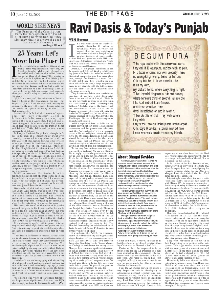 Begumpura | PDF | Dalit | Indian Religions