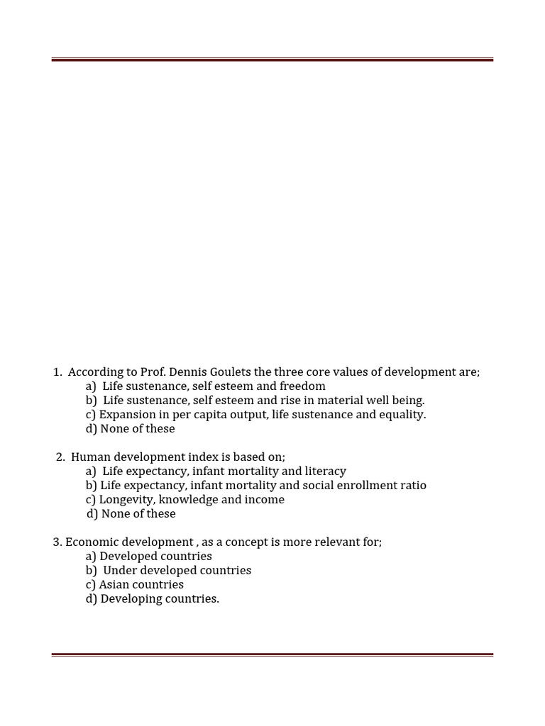 Political Economy of Development Q&A | PDF | Greenhouse Gas | Gini ...
