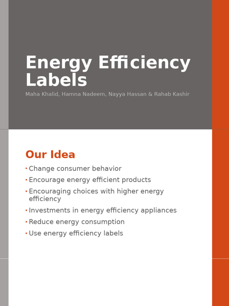 Energy Efficiency Labels and Benefits | PDF