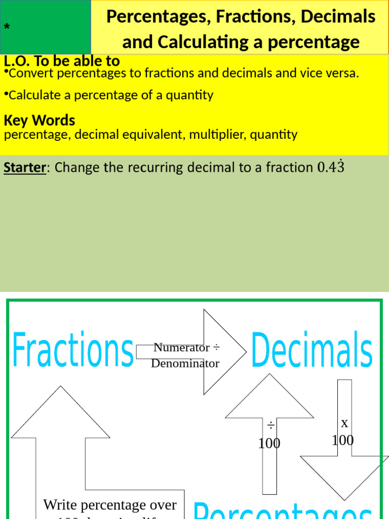 Calculating Percentages and Fractions | PDF | Percentage | Discrete ...